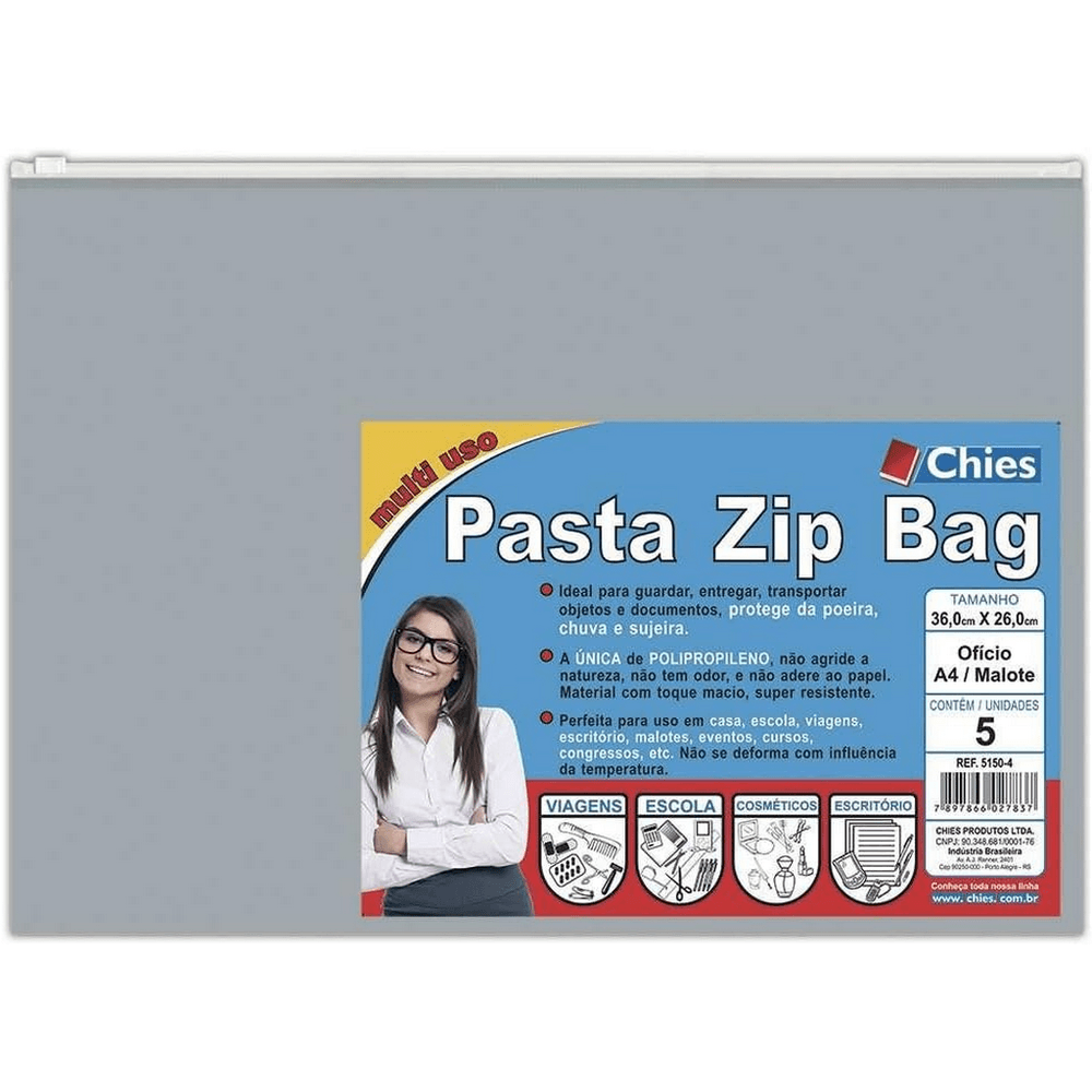 PASTA ZIP BAG OFICIO C/5 R.2783-7 - cacula