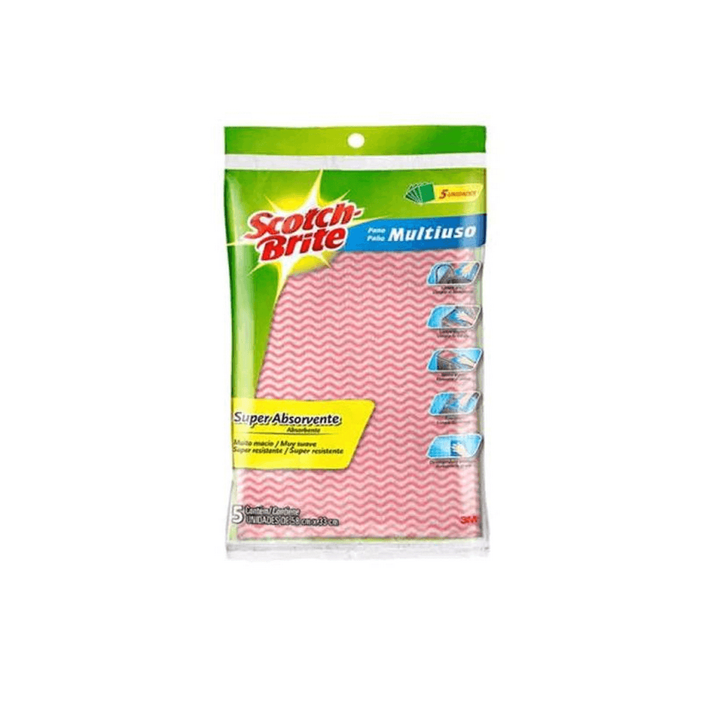 PANO MULT FUROS PACK C/5 58X33CM ROSA R.HB004470181 - cacula